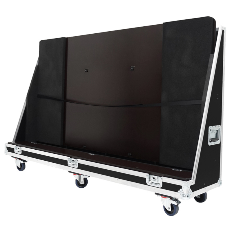 FLIGHT CASE SPEEDY BOX ROULETTES 2 ÉCRANS LCD (Ajustable 22"-32")